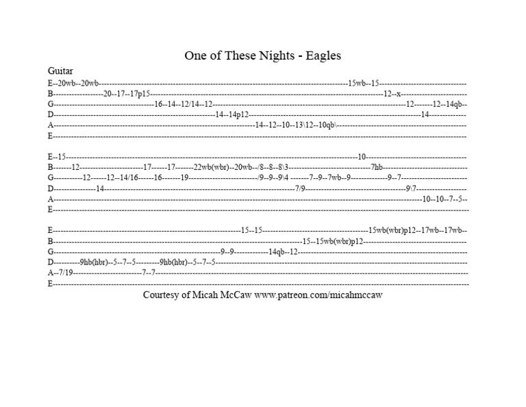 One of These Nights __ Eagles | PDF | Albums