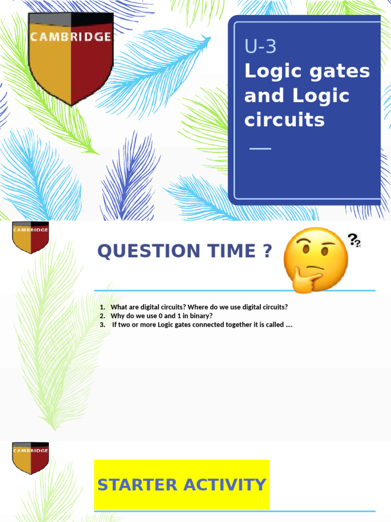 LOGIC GATES Igcse | PDF | Logic Gate | Behavior