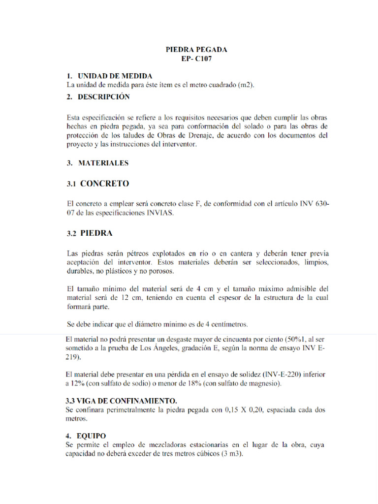 Piedra Pegada EP-107 | PDF