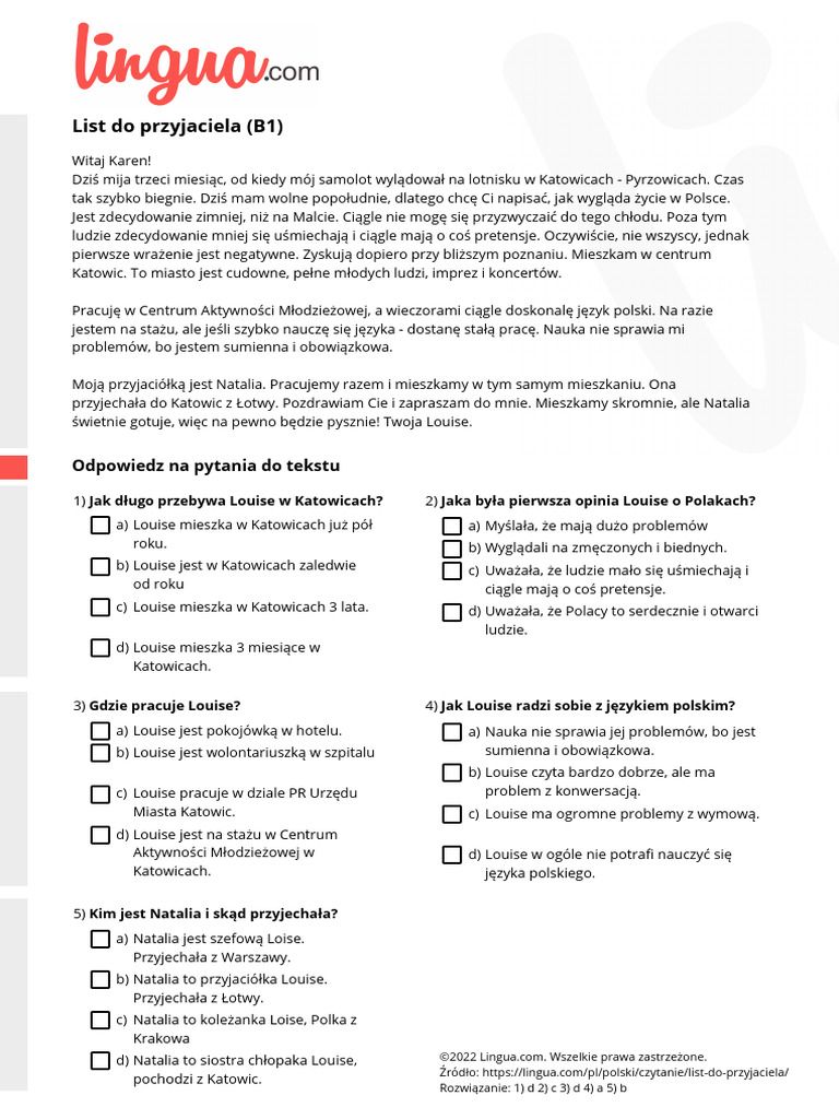 PDF Storage Polski Tekst List Do Przyjaciela | PDF