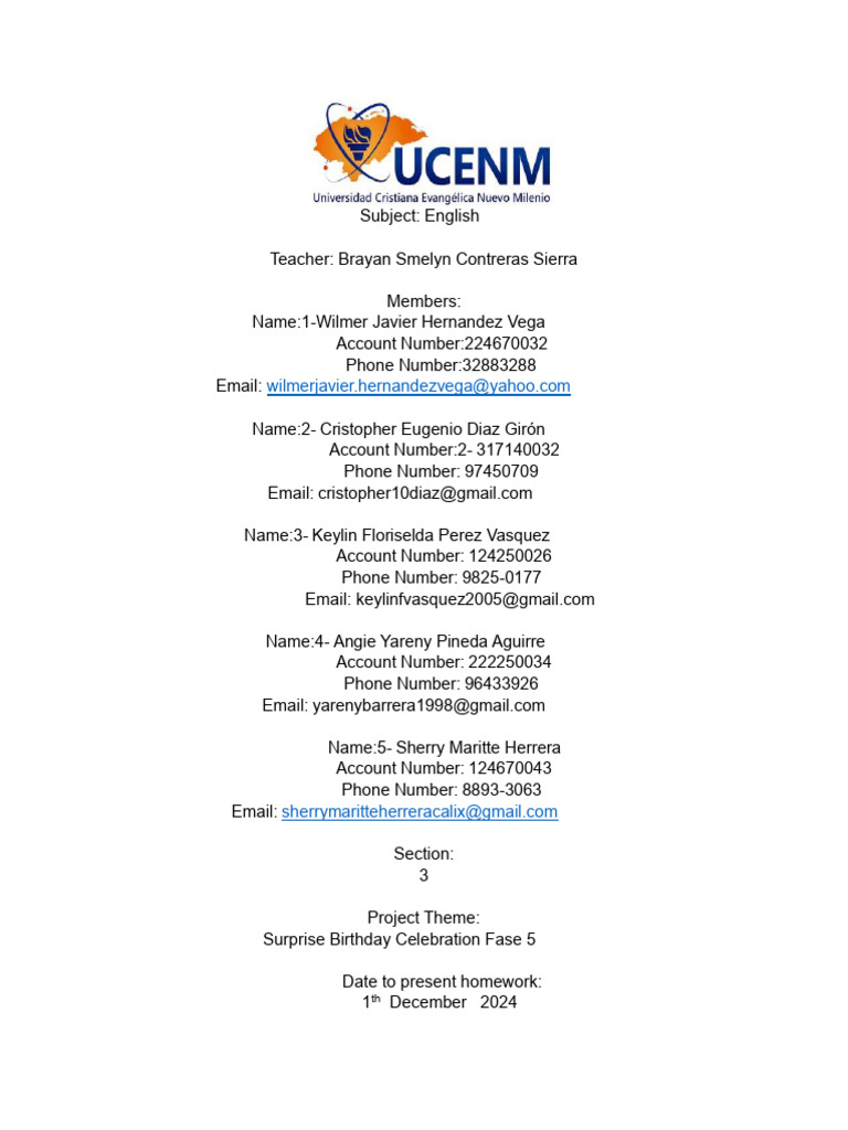 Proyecto de Ingles Fase 5 | PDF