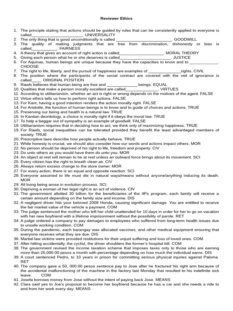 Reviewer Ethics Finals | PDF | Applied Philosophy