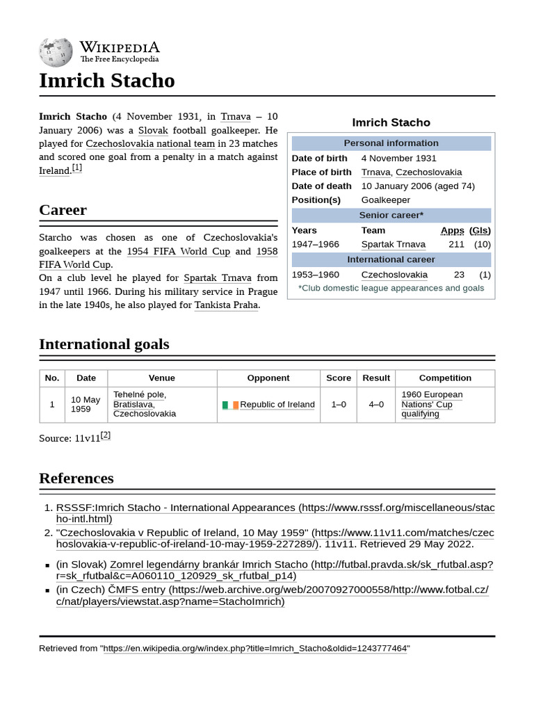 Imrich_Stacho | PDF | International Sports Competitions | Sports