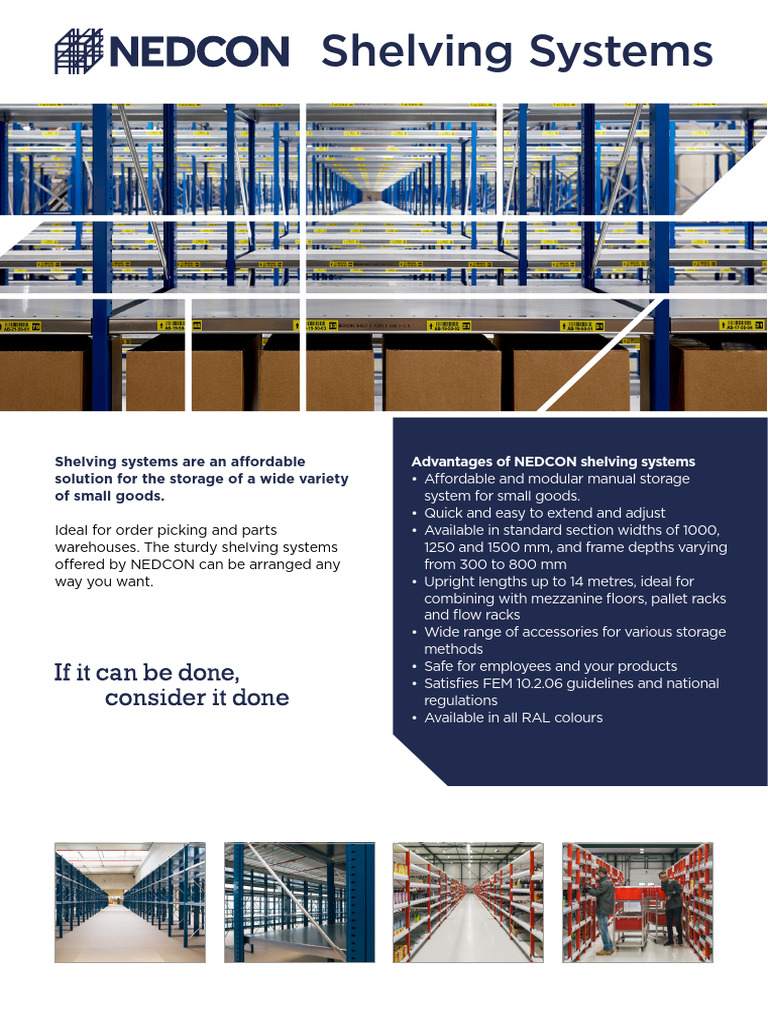 NEDCON Shelving Systems EN | PDF | Warehouse