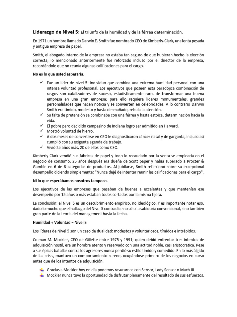 Resumen de Nivel 5 | PDF