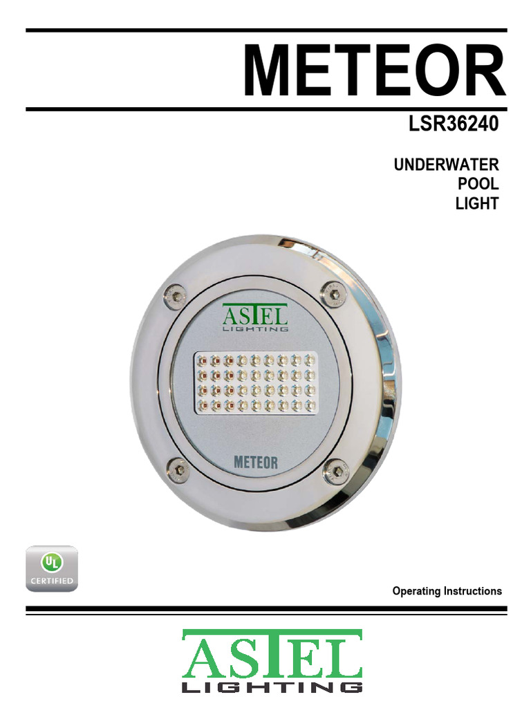 METEOR LSR36240manualENG v24 UL Logo | PDF | Color | Lighting