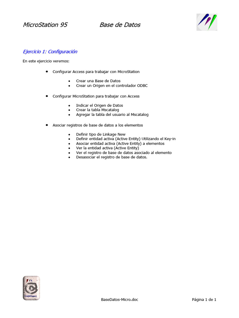 MicroStation BaseDatos-ME98 | PDF | Bases de datos | SQL