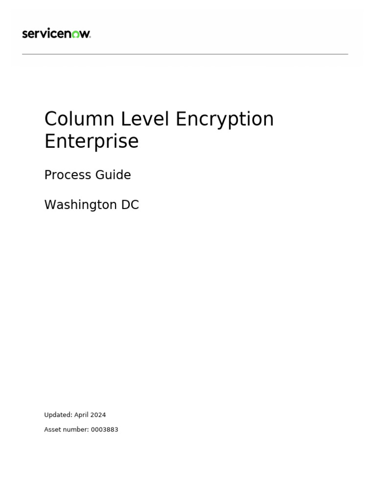 Column Level Encryption Enterprise - Process Guide - Washington DC ...