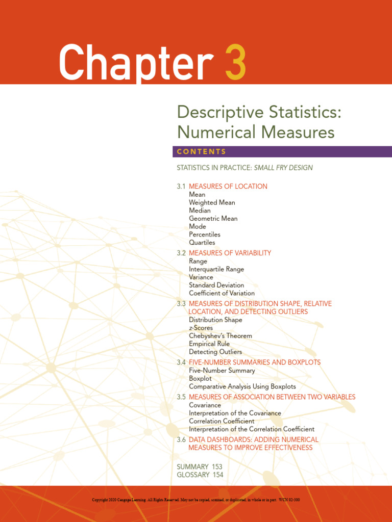 Anderson Et Al. 2020 - Chap 3 Descriptive Statistics | PDF | Mode (Statistics) | Mean