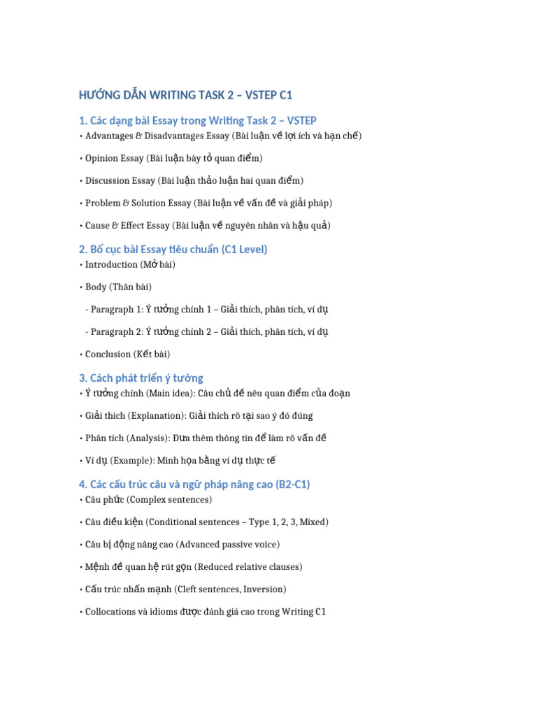VSTEP_C1_Writing_Guide | PDF