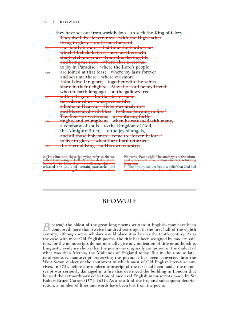 Week 4 Beowulf (Beginning) | PDF | Beowulf | English Heroic Legends