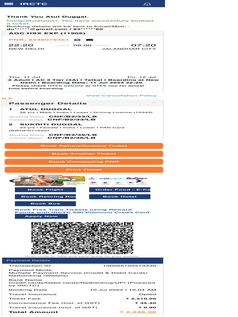 IRCTC Next Generation ETicketing System 2 | PDF