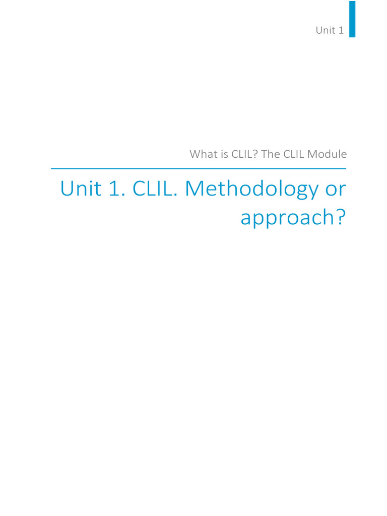 Unit 1 | PDF | Learning | Methodology