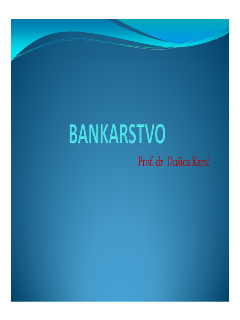 Depozitni Poslovi Banke Prezentacija | PDF