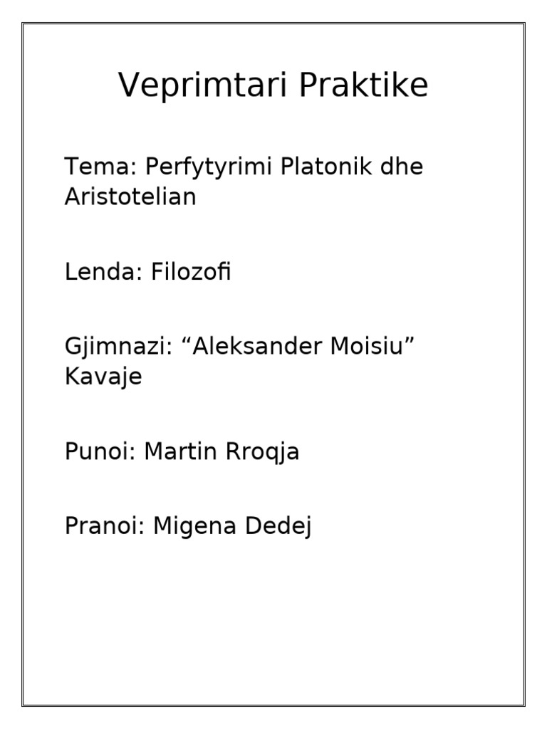 Filozofi Aristoteli Platoni | PDF