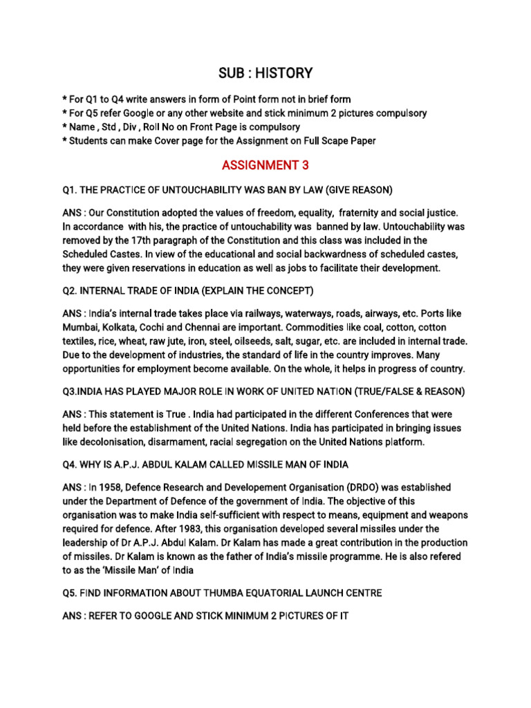 History Assignment Guide | PDF