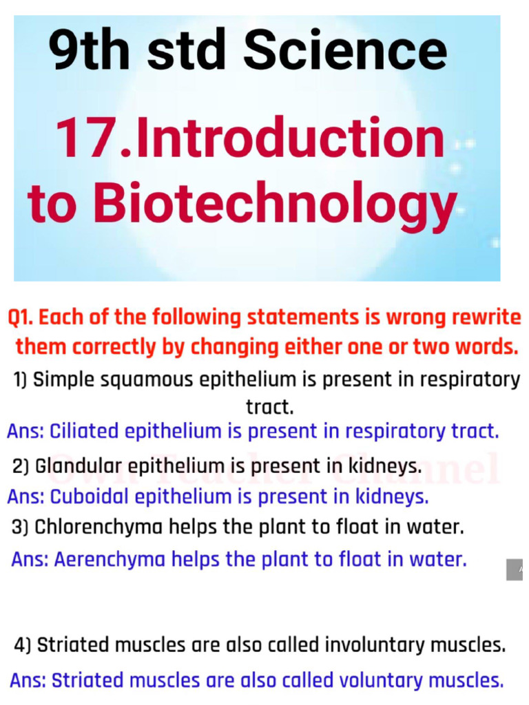 Introduction To Biotechnology Notes | PDF