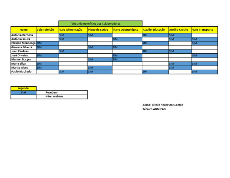 Atividade Senac - Giselle Rocha | PDF