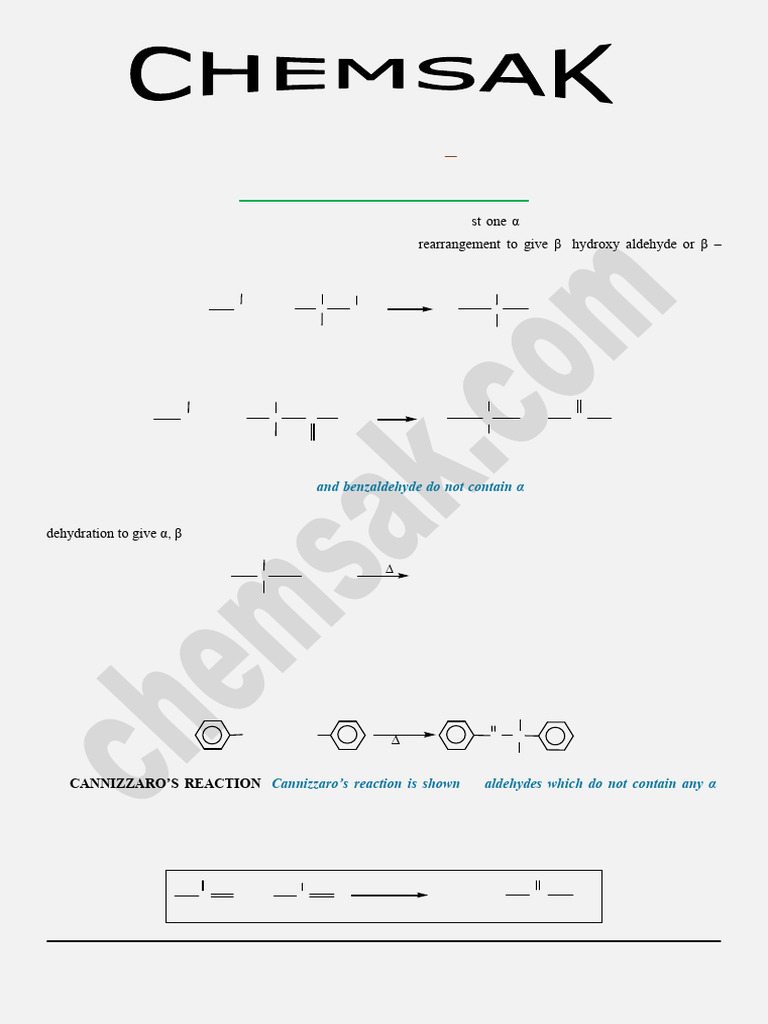 Class 12 Chemistry Name Reactions | PDF | Ether | Amine