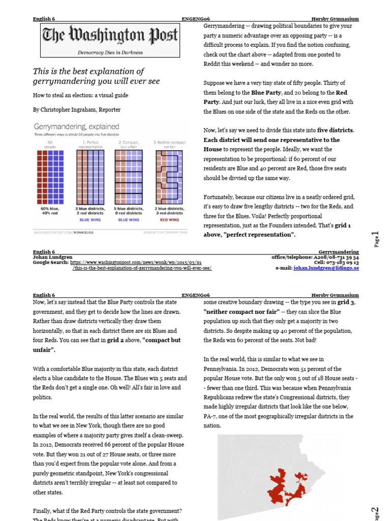Gerrymandering in The USA - 1 | PDF | United States House Of ...