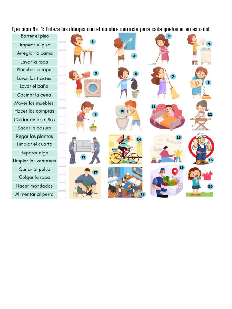 quehaceres de la casa | PDF