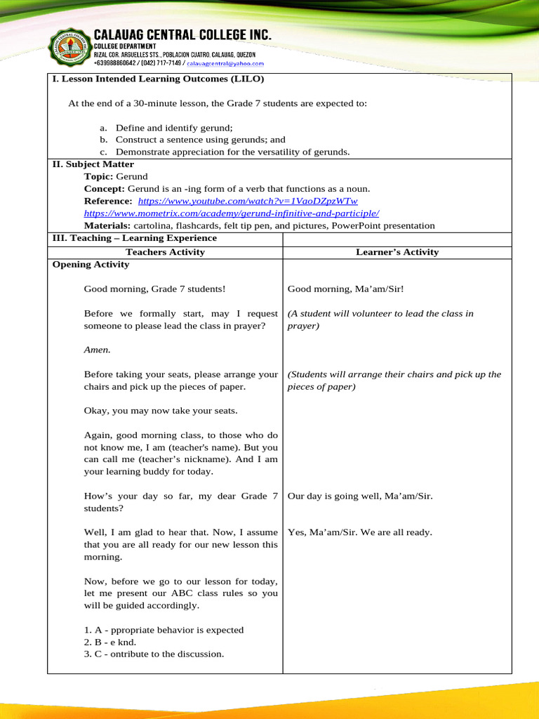 Gerund LP | PDF | Verb | Linguistic Typology