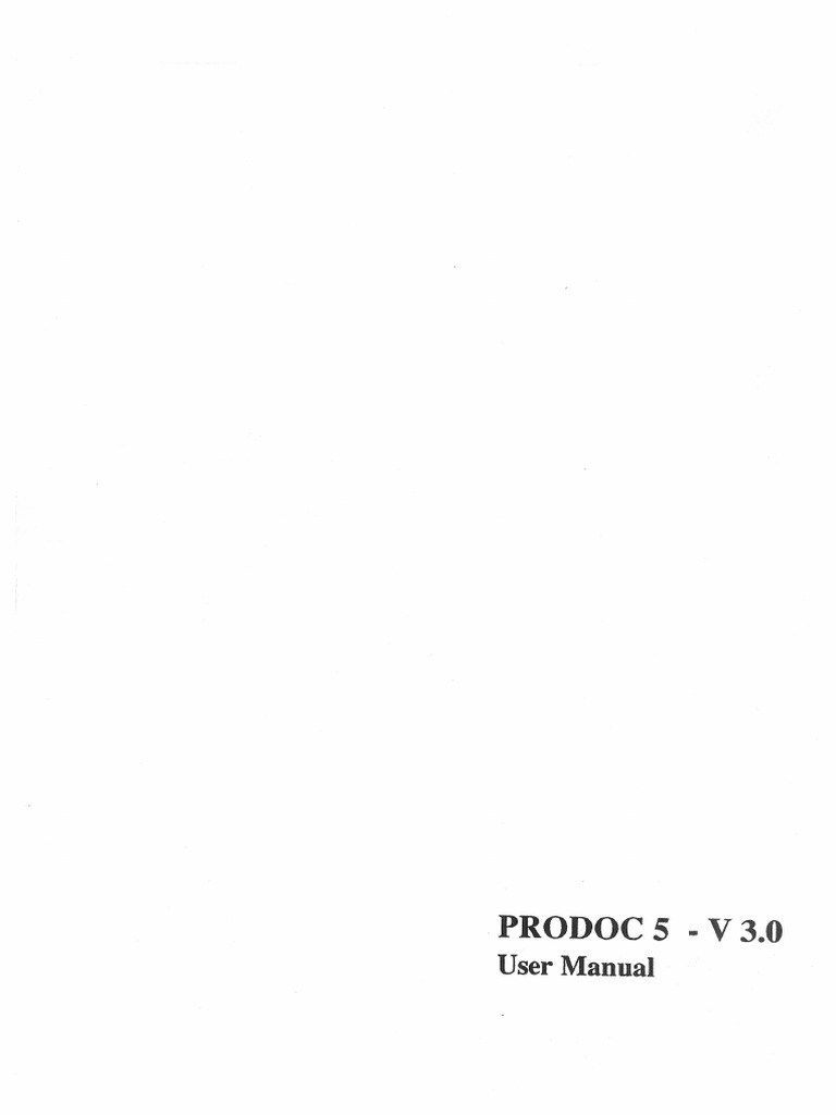 Prodoc 5 Eng | PDF