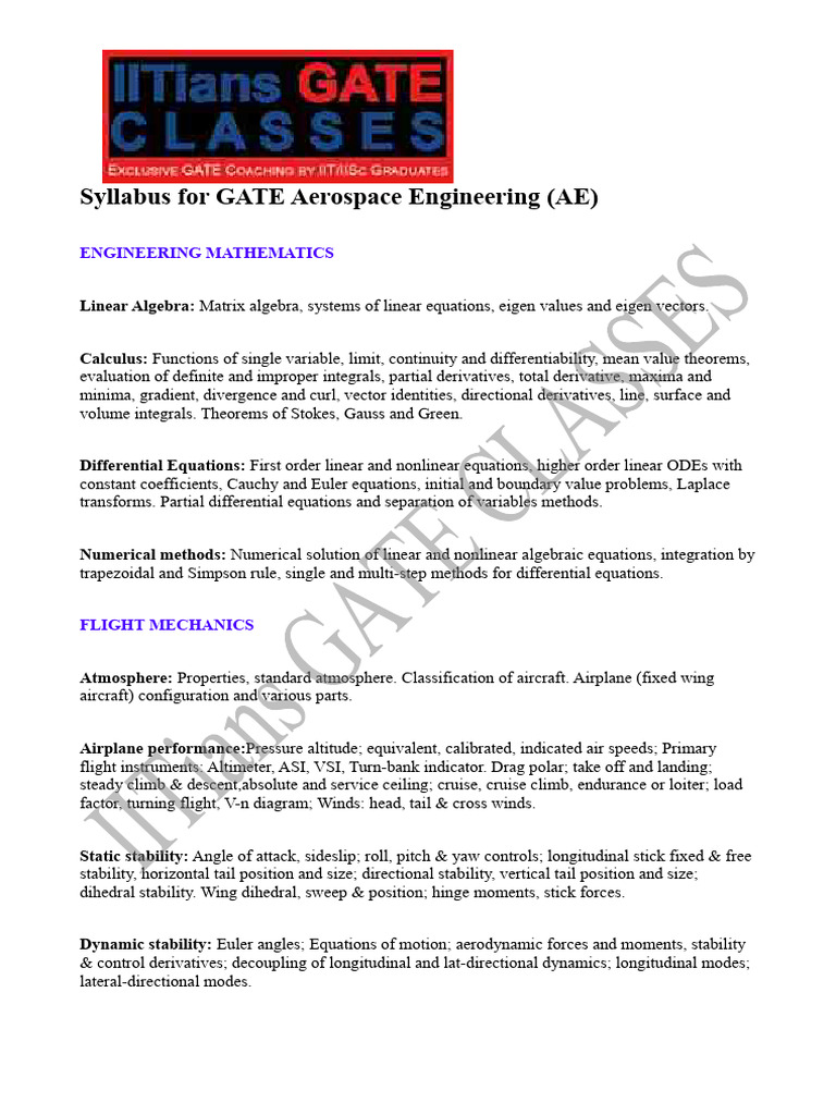 Gate Aerospace Questions | PDF | Fluid Dynamics | Thermodynamics