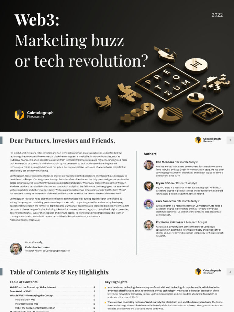 Decoding Web3 Marketing Hype Game Change by Cointelegraph | PDF ...