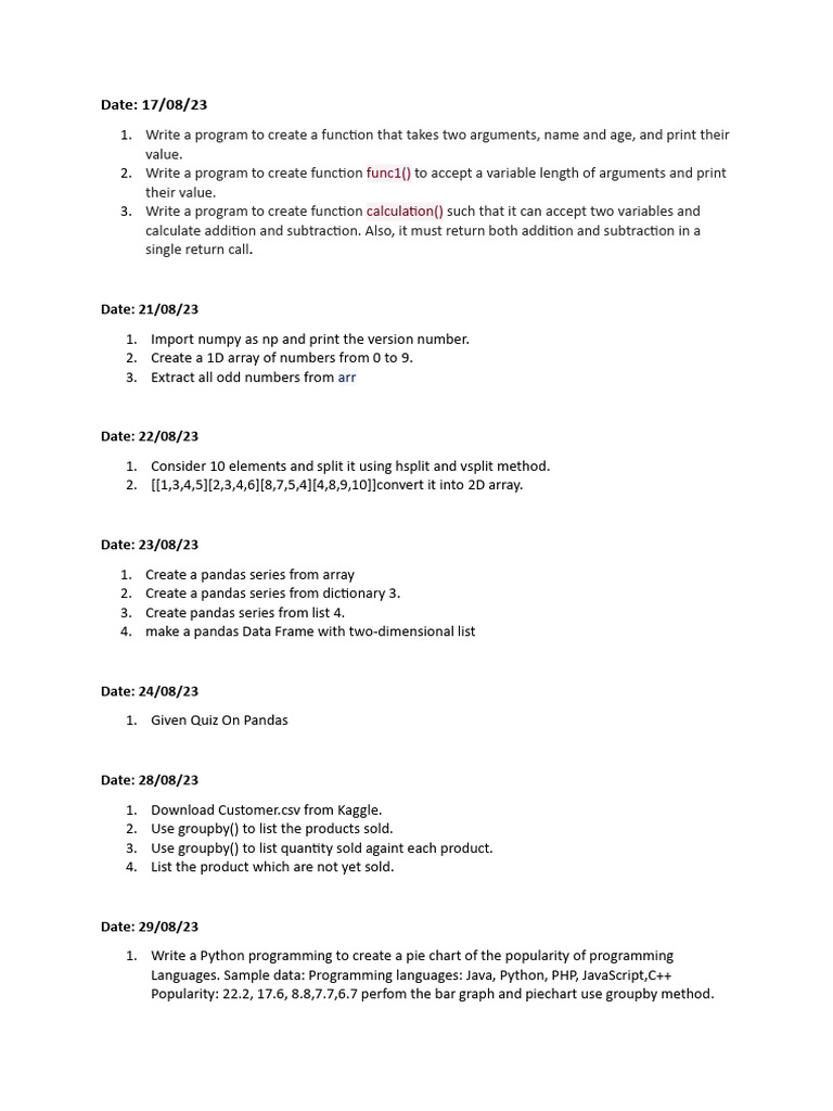Internship_assignments | PDF