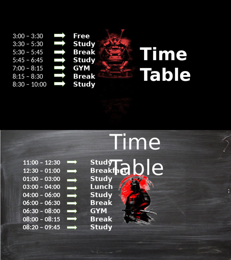 TTS Time Table | PDF