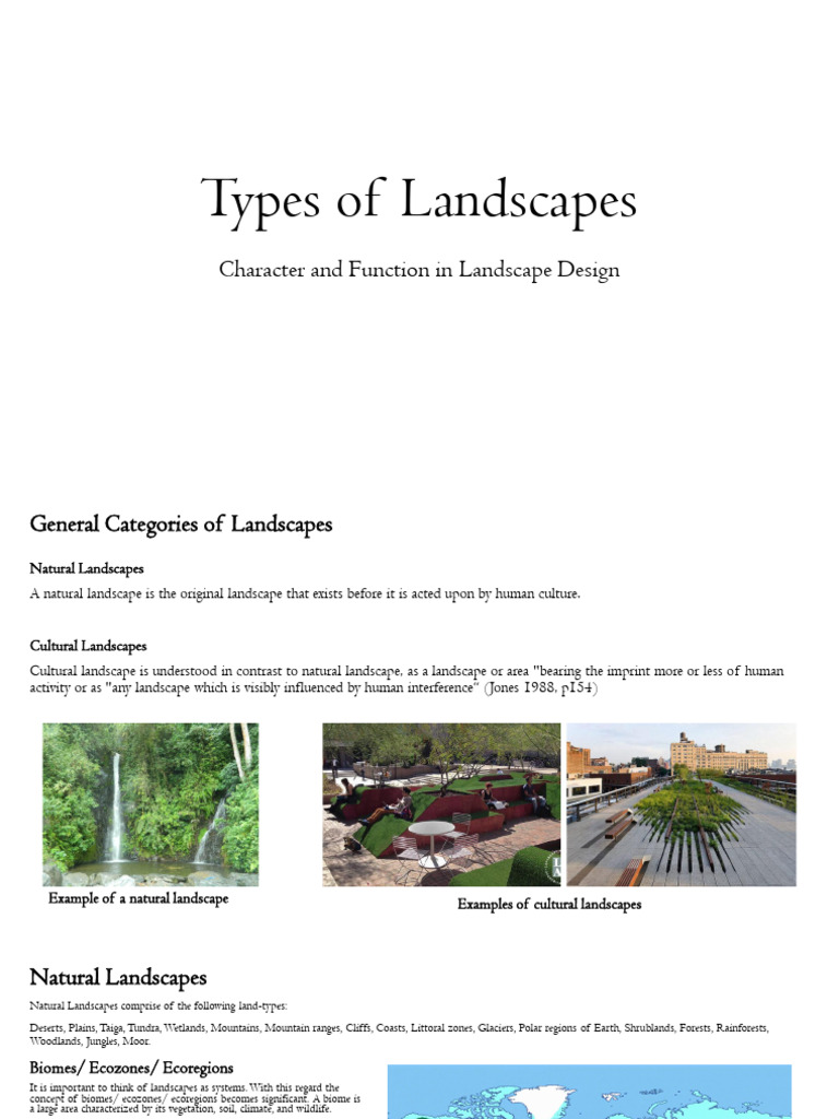 Types of Landscapes - 26.01.22 | PDF | Forests | Landscape