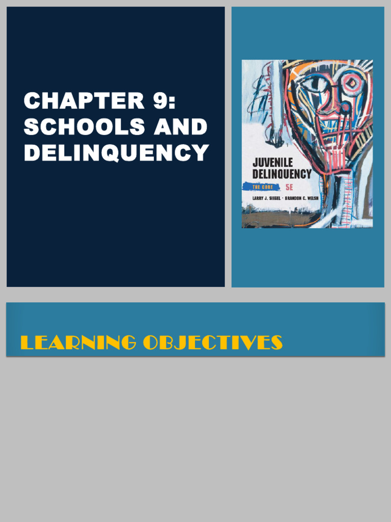 2 - CH 9 School and Delinquency by Siegel | PDF | Bullying | Juvenile ...