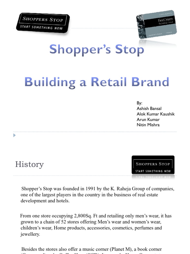 Shoppers Stop | PDF | Retail | Brand