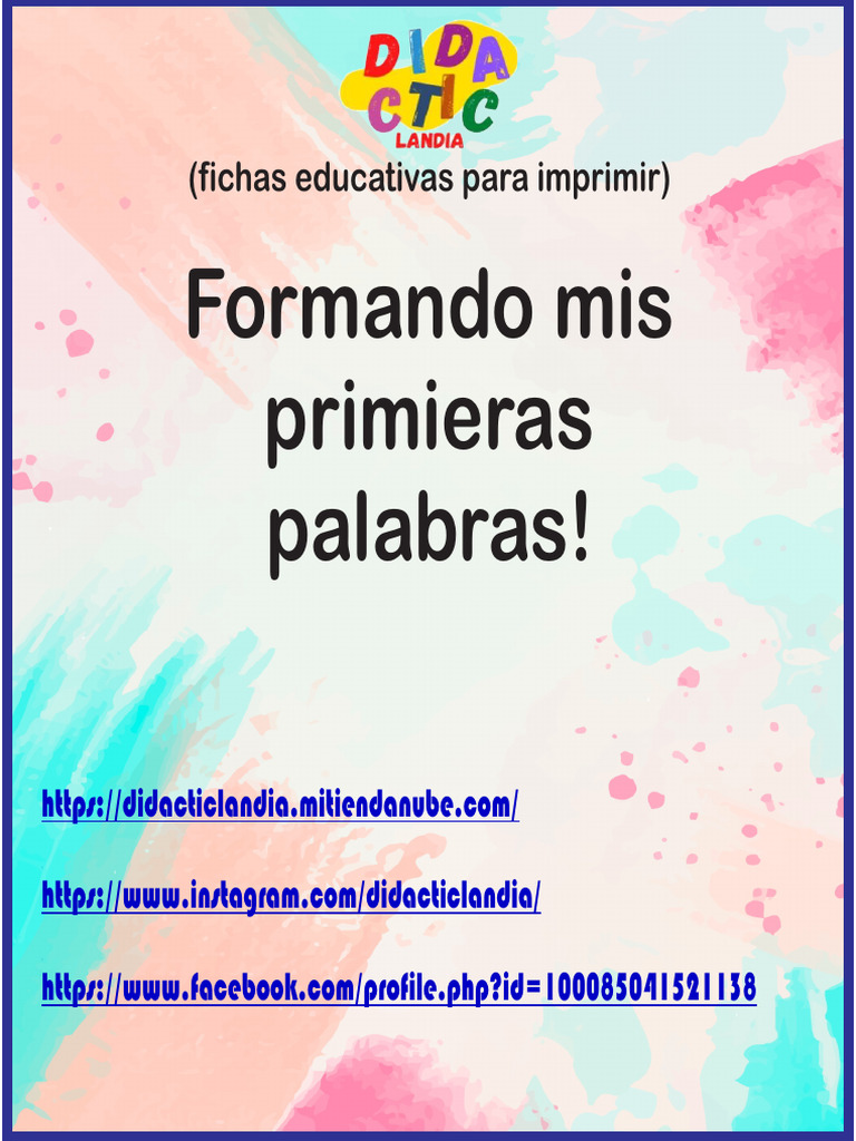 fORMANDO MIS PRIMERAS PALABRAS | PDF