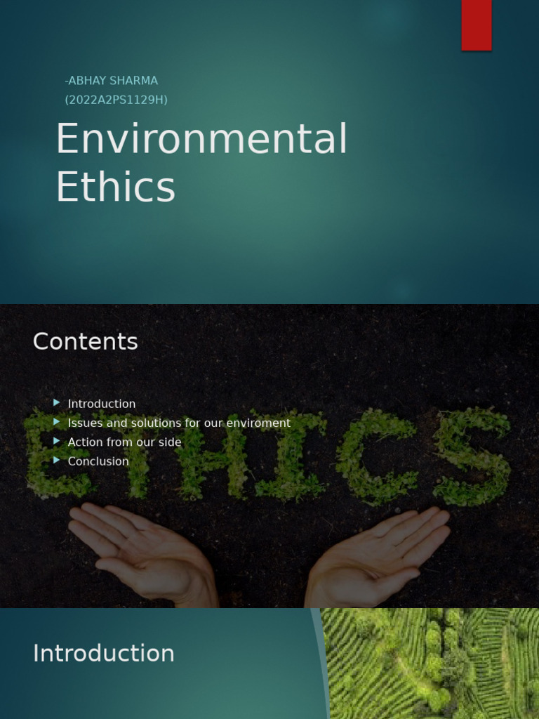 Environmental Ethics | PDF | Sustainability | Climate Change