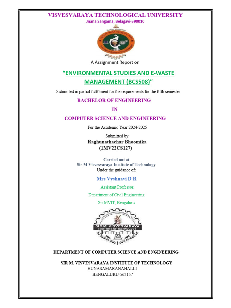 EVS REPORT FINAL (1) | PDF | Cloud Computing | Eutrophication