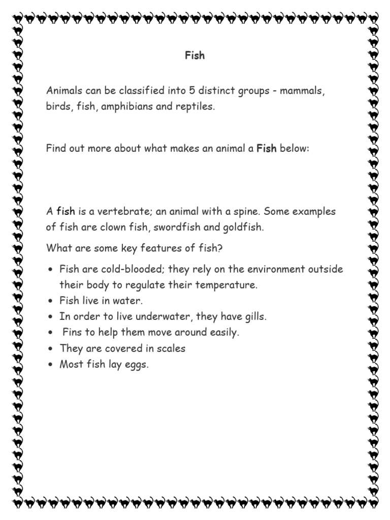 Understanding Fish: Key Features Explained | PDF
