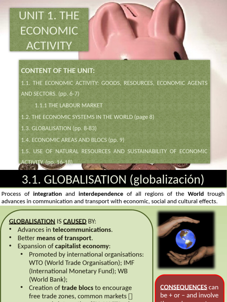 Unit 1.2. Globalisation and Economic Problems | PDF | Globalization ...