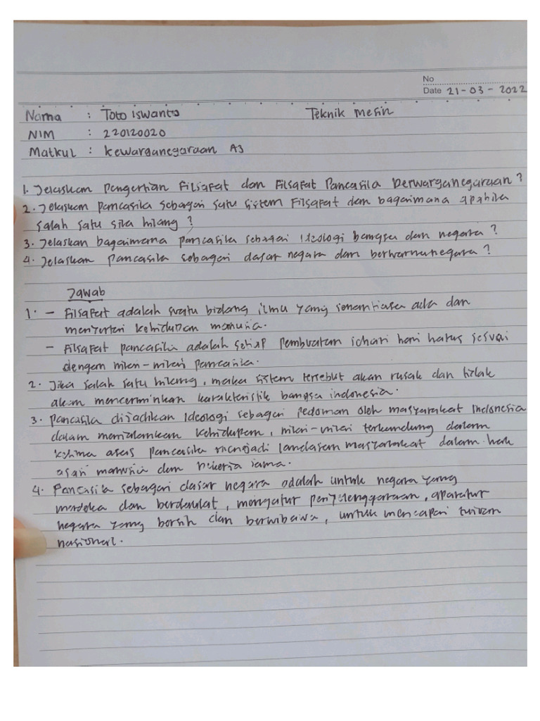 Quis Kewarganegaraan A3 Toto Iswanto | PDF