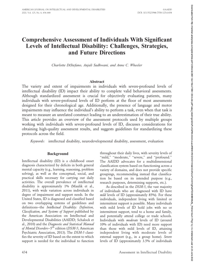 DiStefano Et Al., 2020 | PDF | Intellectual Disability | Educational ...