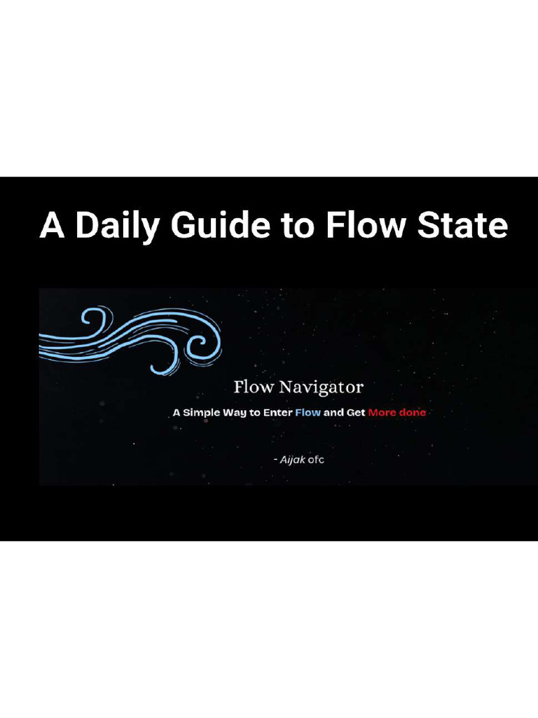 A Daily Guide to Flow State | PDF
