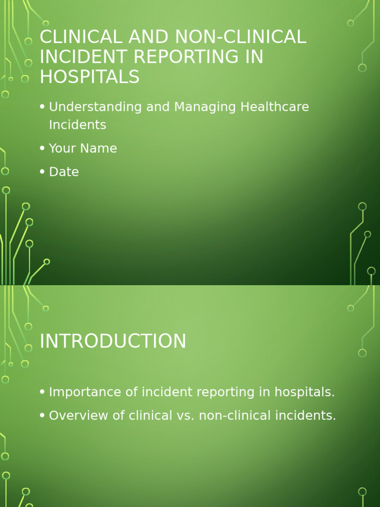 Incident Reporting in Hospitals | PDF | Electronic Health Record ...