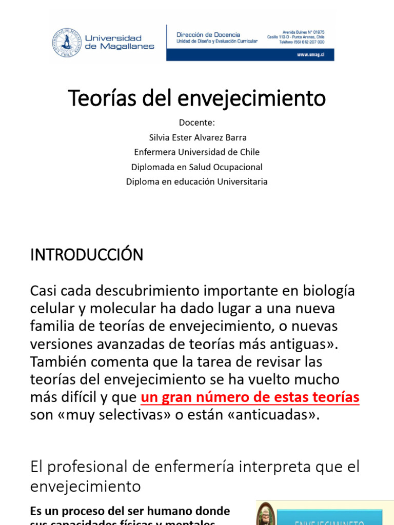 Teorías Del Envejecimiento | PDF | Envejecimiento | Evolución