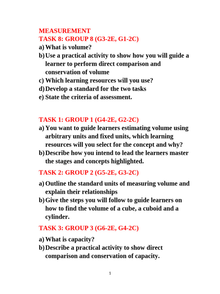 Measurement - Capacity-Mass-Time Speed | PDF | Volume | Mass