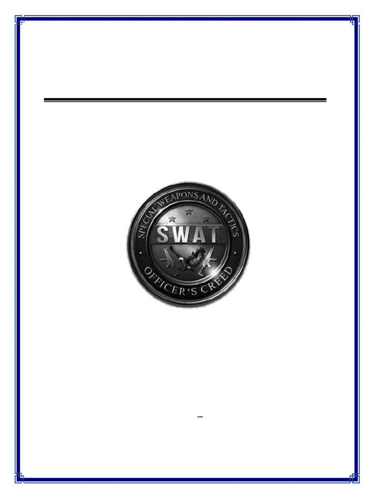 SWAT - Operations Manual | PDF | Swat