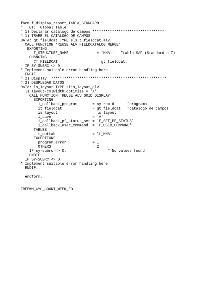 Tip Alv Tabla Standard | PDF