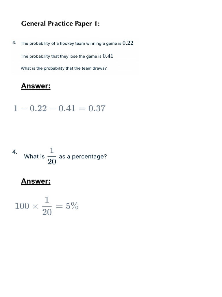 Answer:: General Practice Paper 1 | PDF
