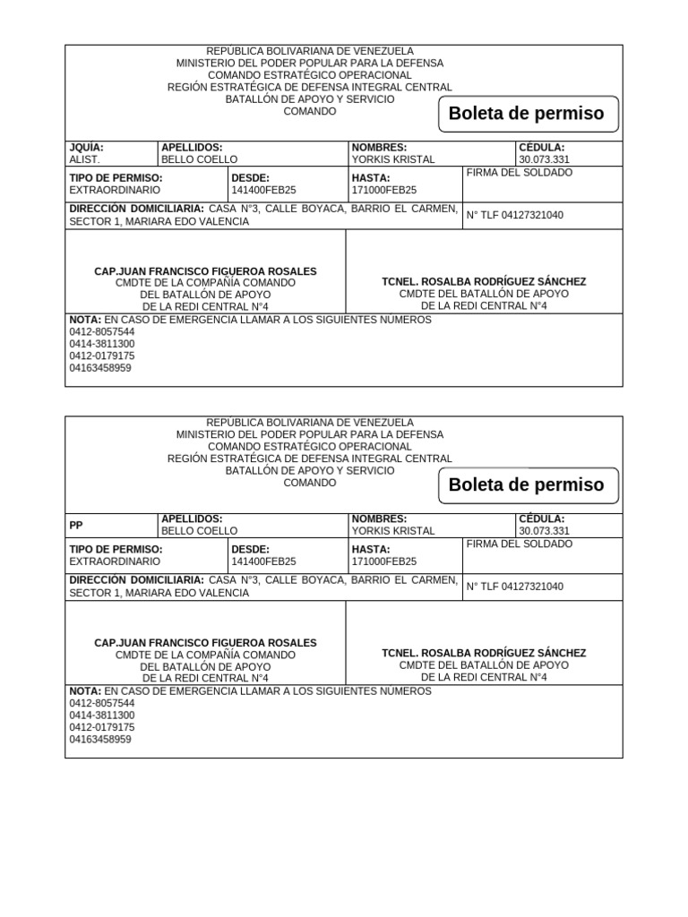 Boleta Alistada | PDF | Venezuela