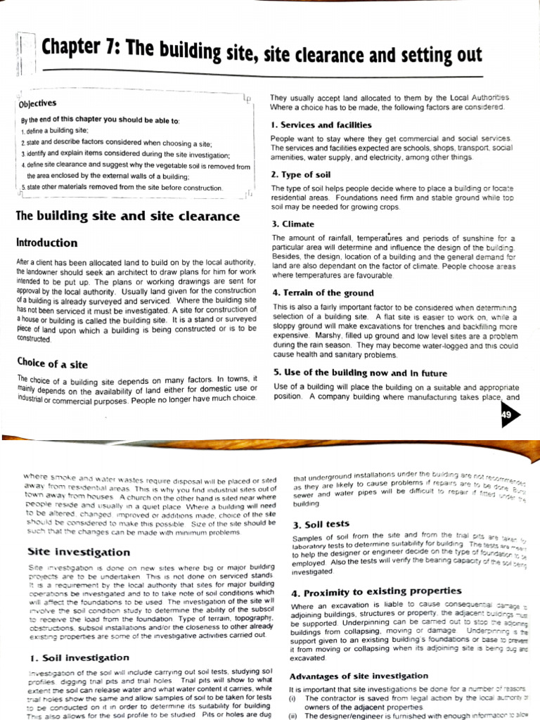 Site Clearance and Building Preparation | PDF | Soil | Topsoil